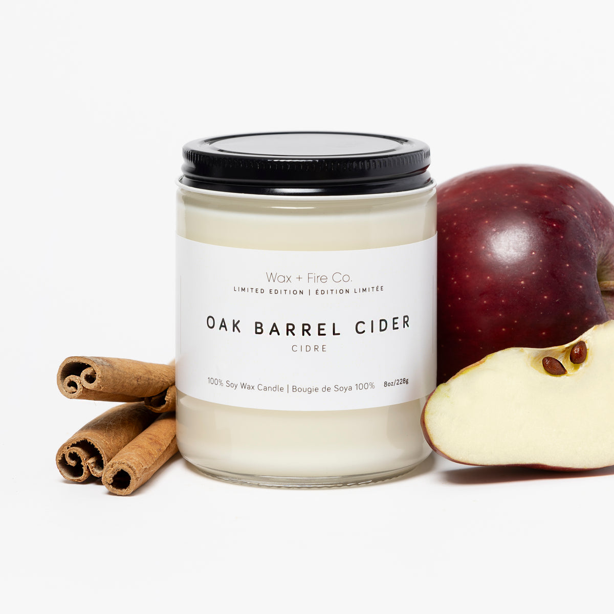 Wax + Fire Co. Oak Barrel Cider Soy Candle – Abundance Naturally